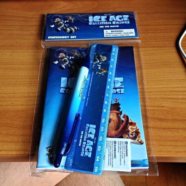 Ice Age Collision Course Stationary Set (Ruler, Pen and Notebook) - 3 ...