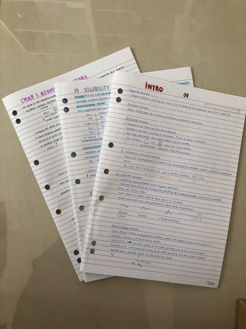 JC CHEM NOTES (handwritten), Hobbies & Toys, Books & Magazines ...