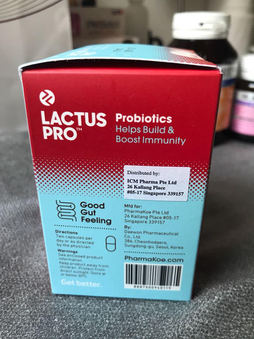 Lactus Pro Probiotics 30 vegecaps, Health & Nutrition, Health ...