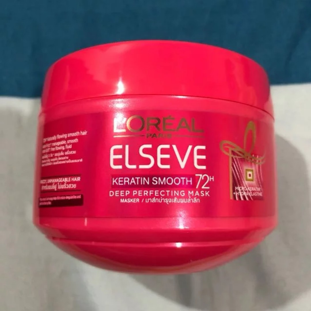 Loreal elseve keratin smooth 72H deep perfecting mask, Beauty ...