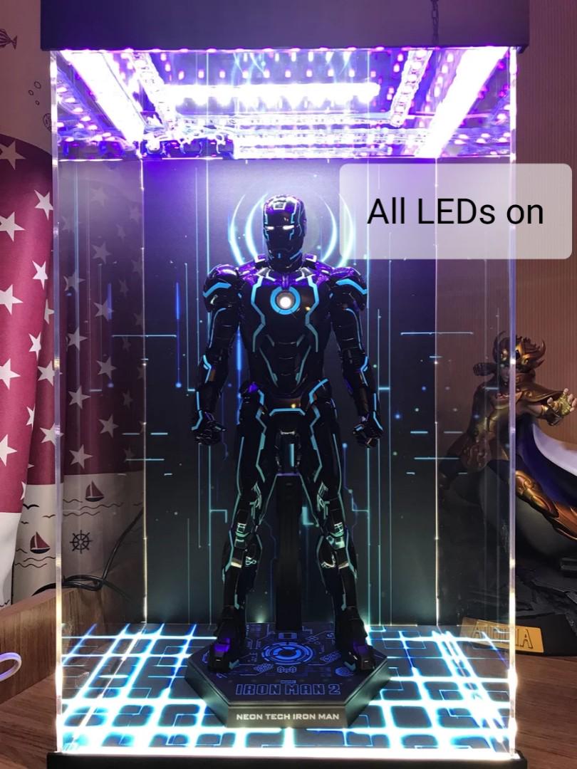 Neon Tech Iron Man Mark IV MK4 Personalized LED / UV Display Case (Hot ...