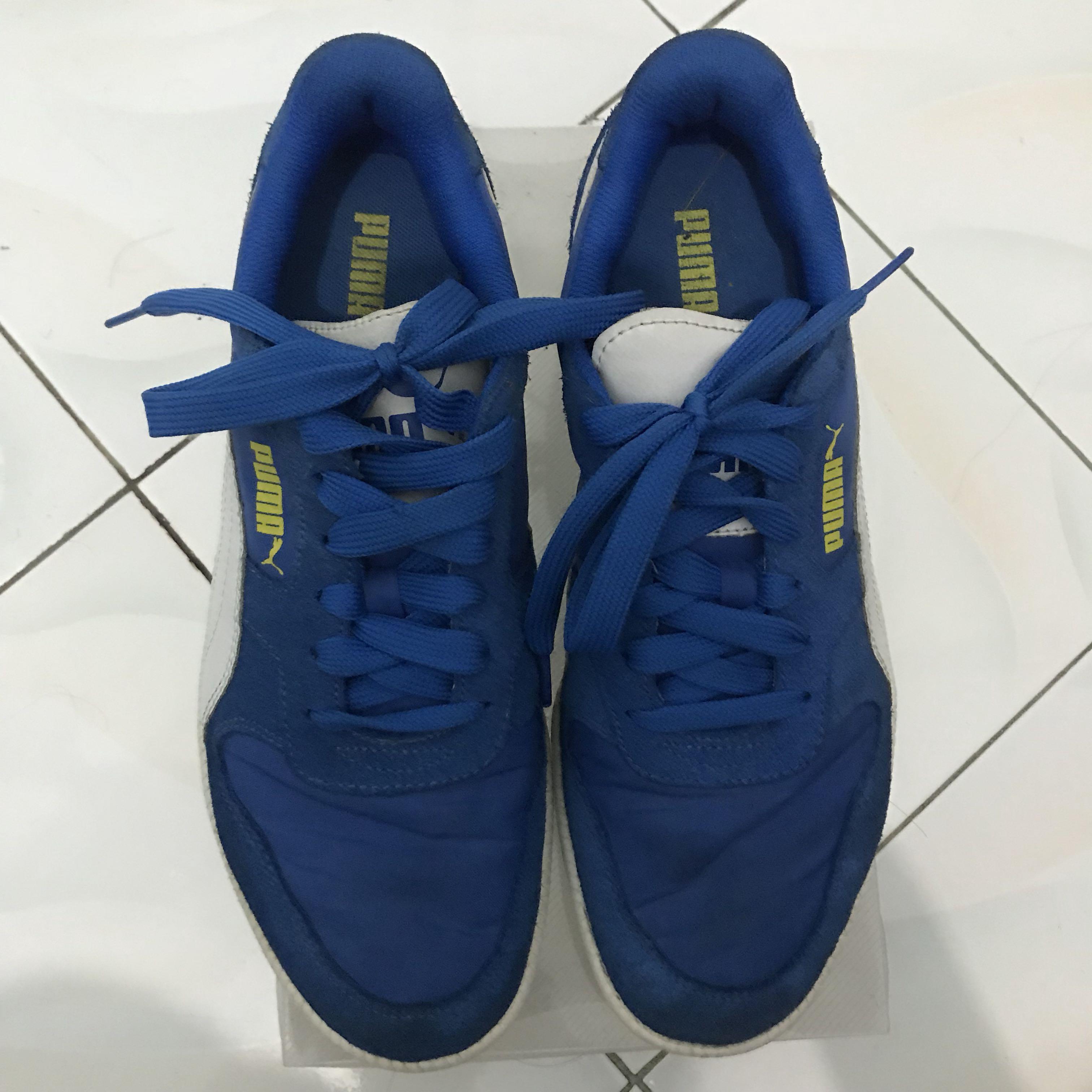 Puma Blue Shoes (Original), Men's Fashion, Footwear, Slippers & Slides ...