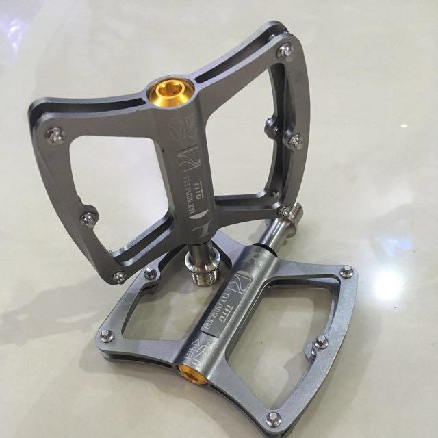 Titanium Axle Platform Pedals, Sports Equipment, Bicycles & Parts ...