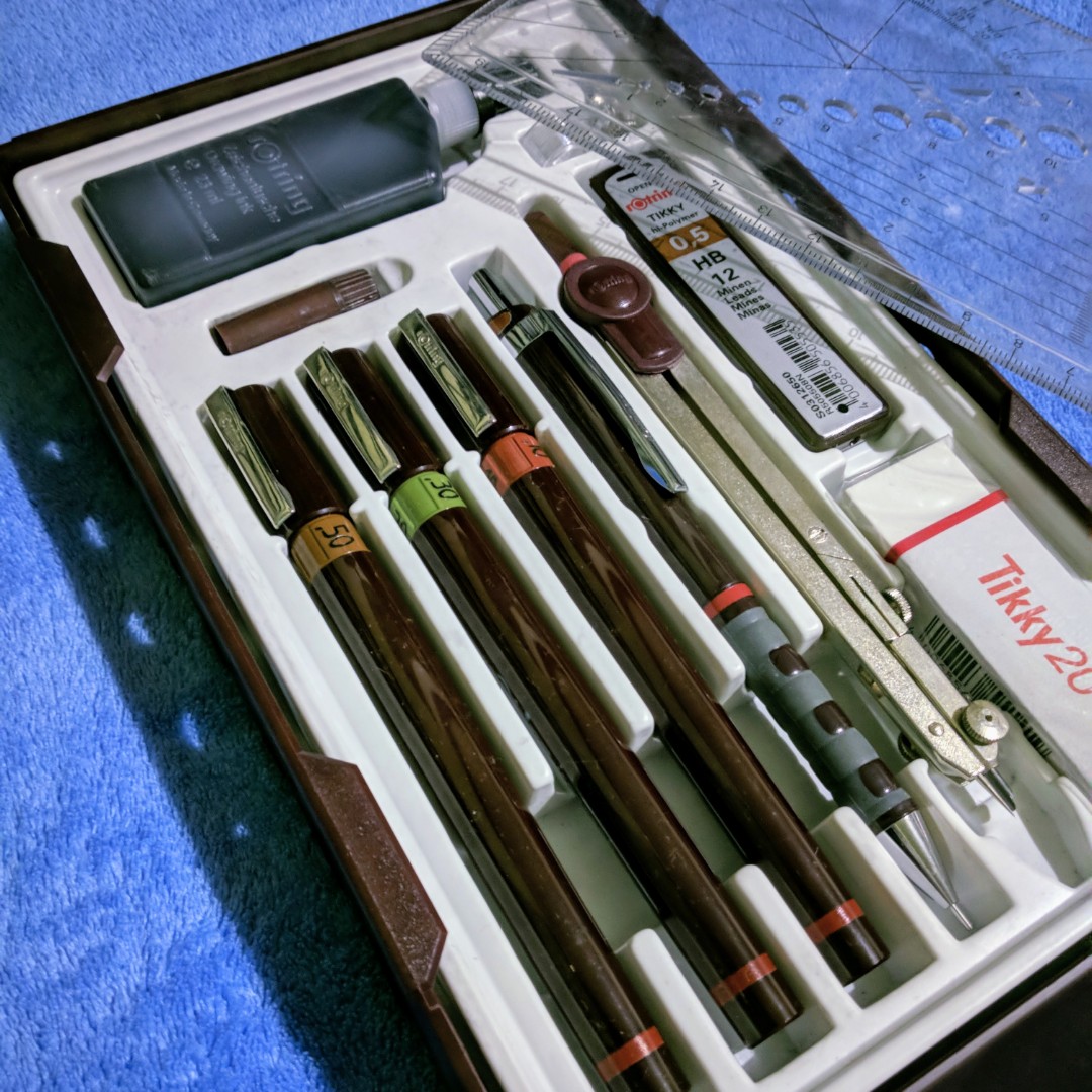 Rotring College/Master Set Technical Drawing Pens, Hobbies & Toys ...