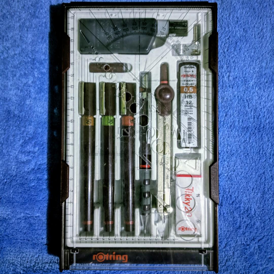 Rotring College/Master Set Technical Drawing Pens, Hobbies & Toys ...