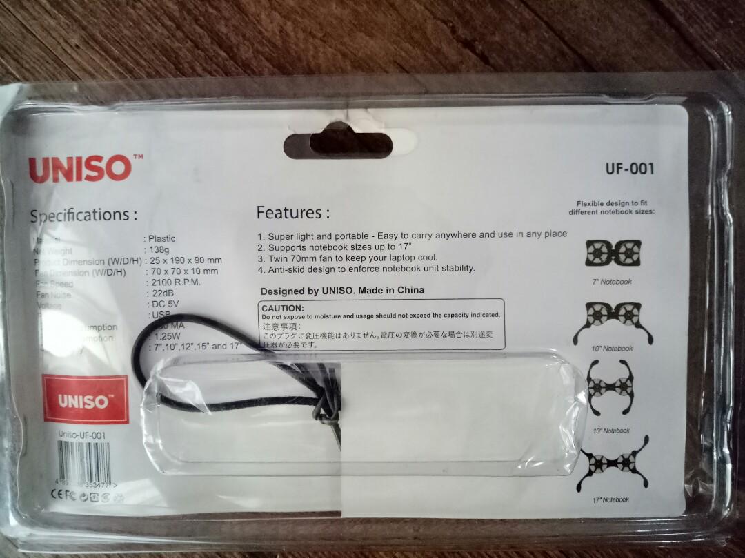 Uniso Notebook Fan, Computers & Tech, Laptops & Notebooks on Carousell