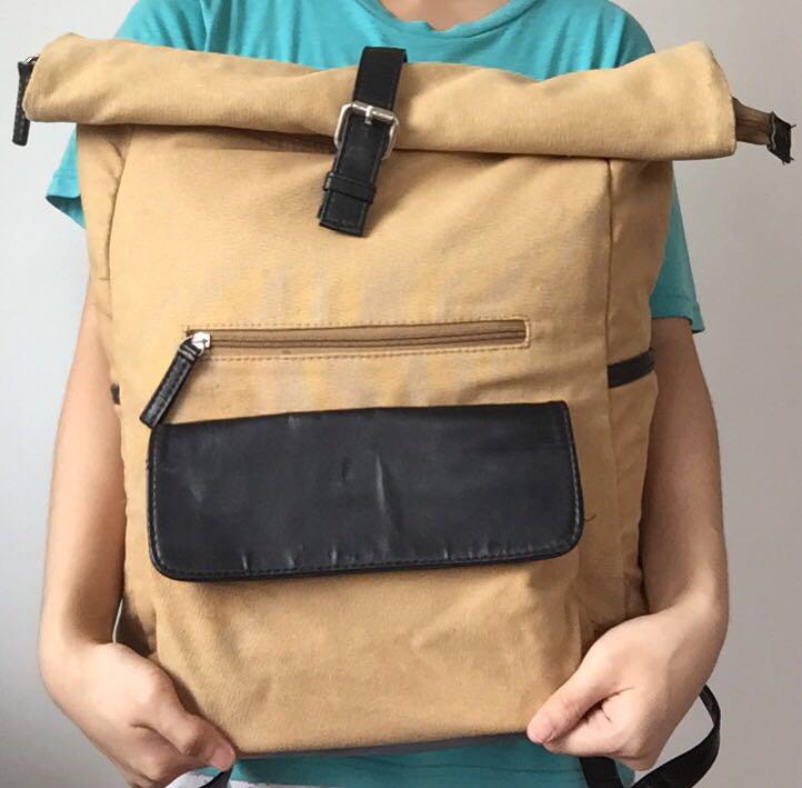 Zero Gravity MNL Vintage Roll-Up Backpack, Men's Fashion, Bags ...