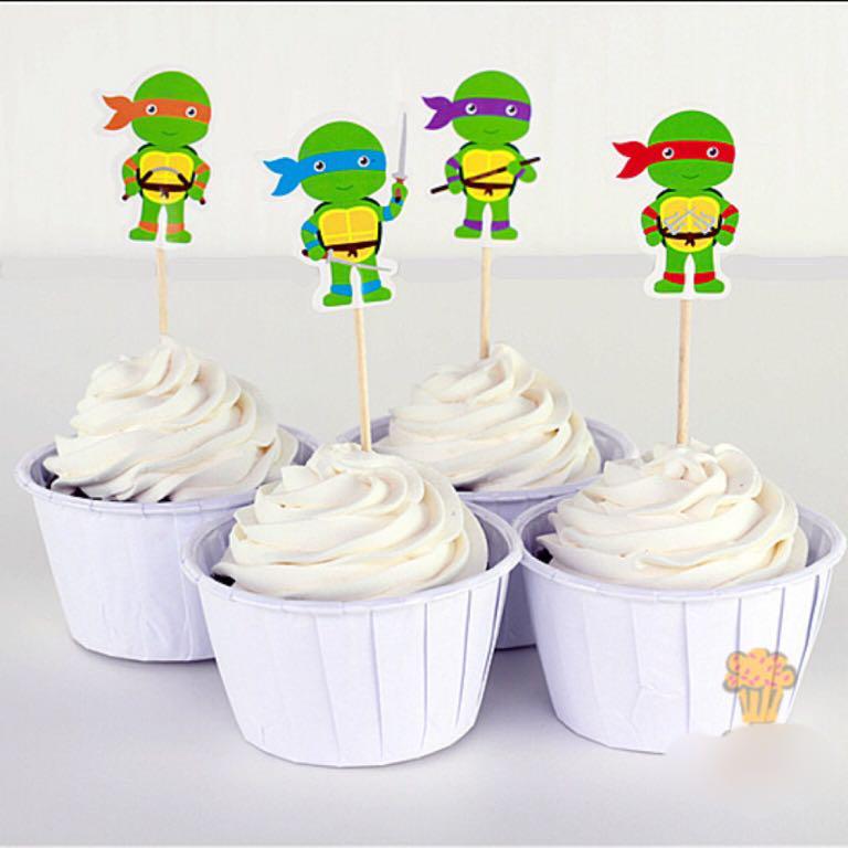 Ninja Turtle Cupcake Toppers Teenage Mutant Ninja Turtles Birthday