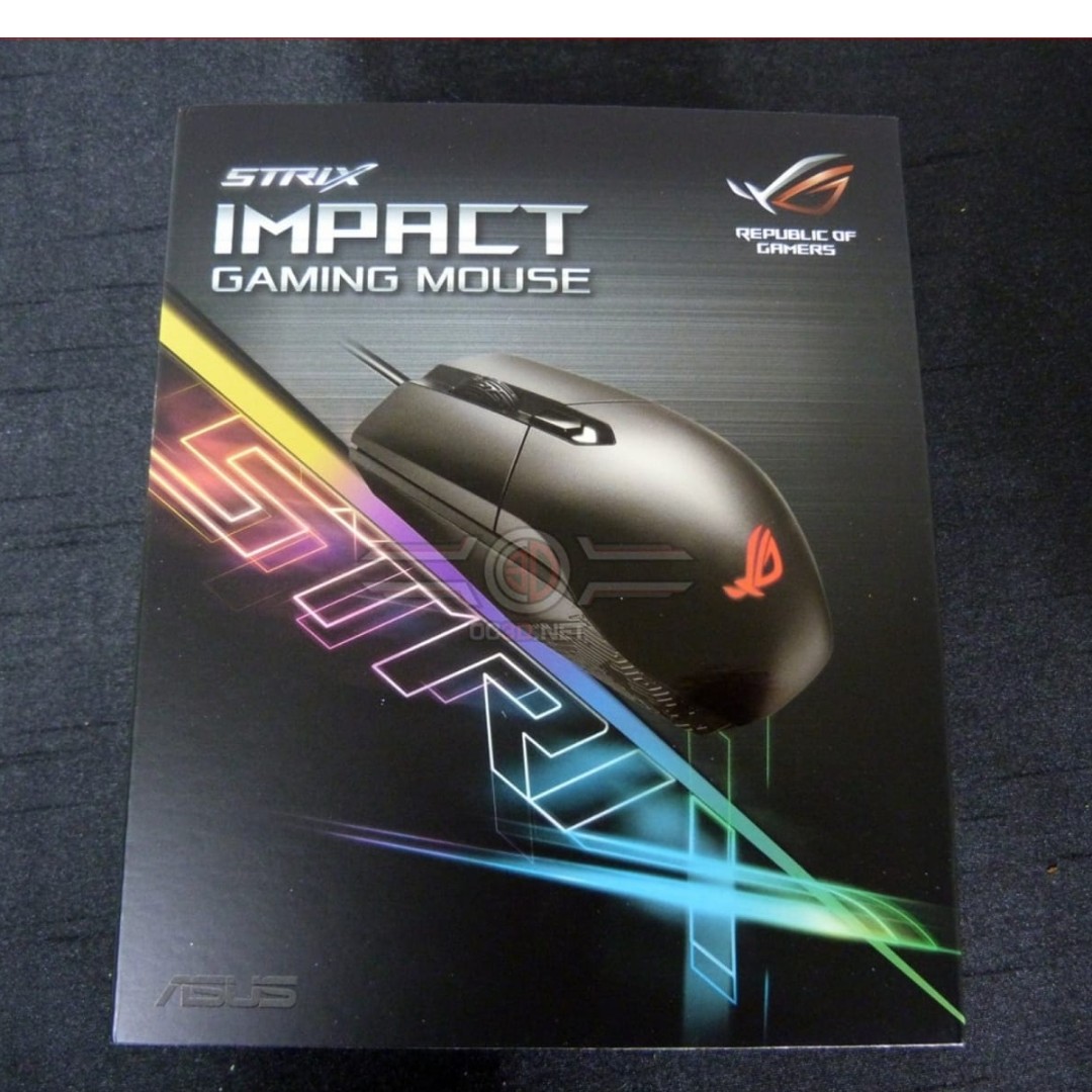 ASUS ROG Strix Impact Aura RGB USB Wired Optical Ergonomic Ambidextrous ...