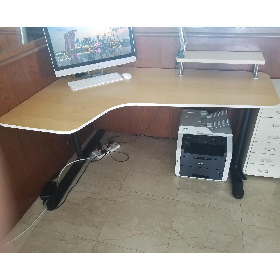Bekant Left corner desk, Furniture & Home Living, Furniture, Tables ...