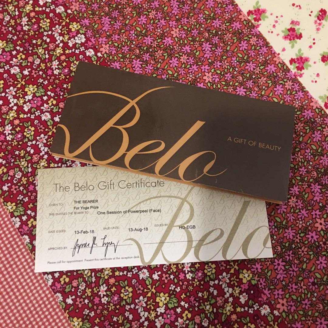 BELO CLINIC GIFT CERTIFICATE (POWER PEEL), Tickets & Vouchers, Store Credits on Carousell