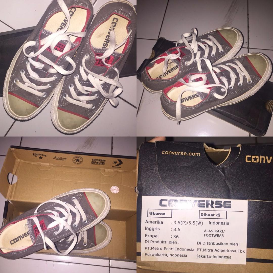 Dijual sepatu converse 100% ORIGINAL (beli di sportstation) , harga beli 500k dijual 350k saja ...