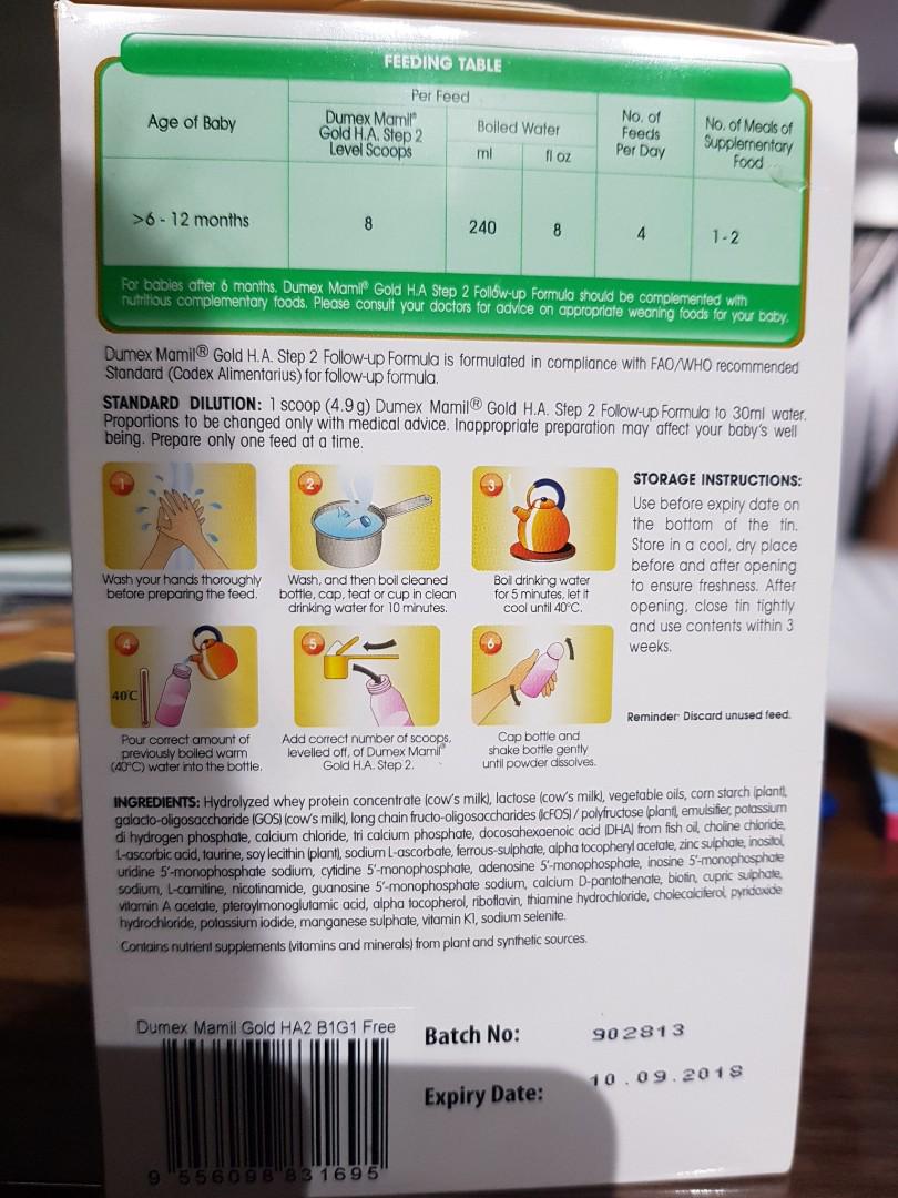 Dumex Mamil Gold Extra Care 2 (H.A), Babies & Kids, Nursing & Feeding ...