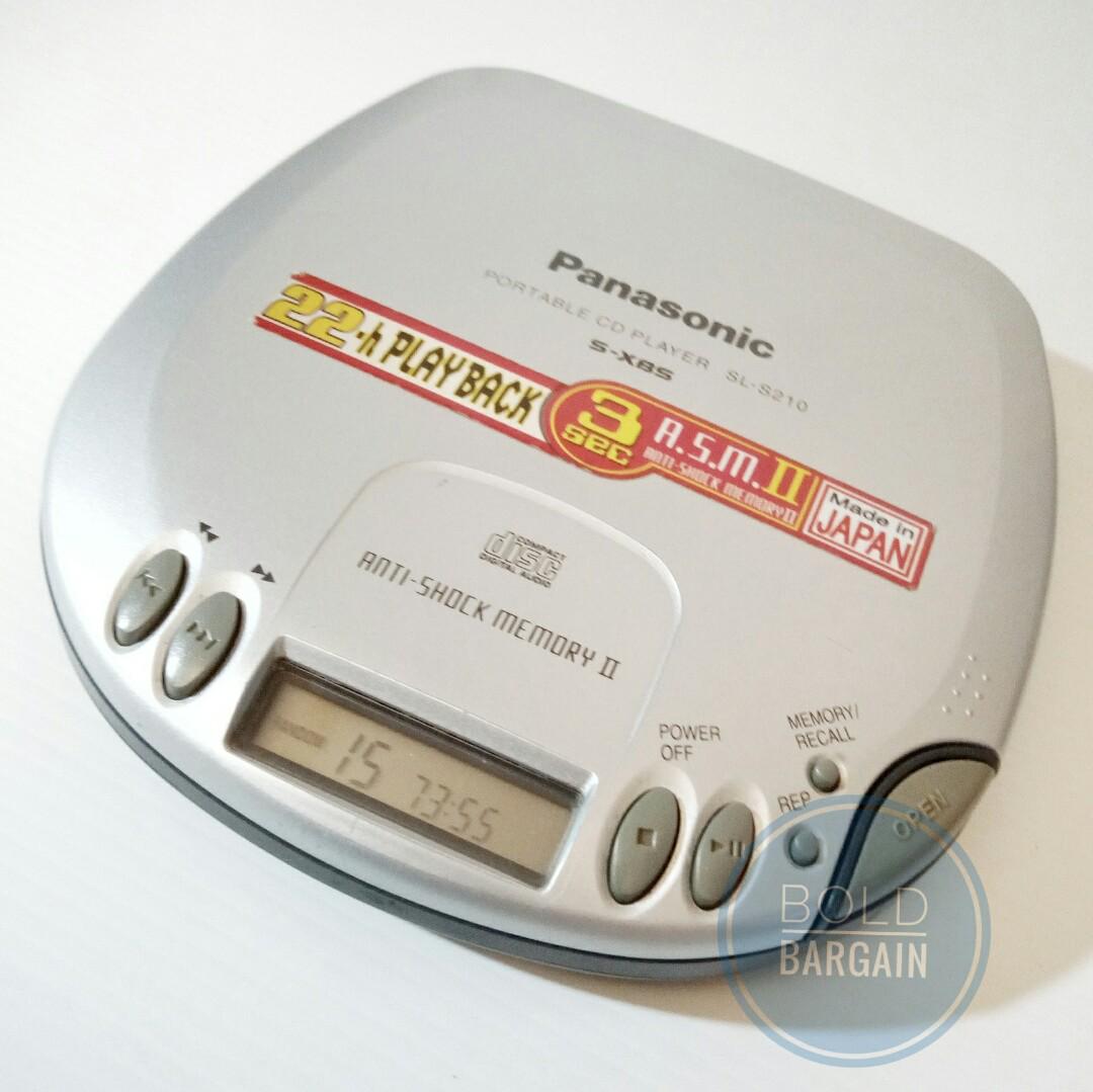Panasonic SL-S210 Portable CD CDRW Compact Disc Player Discman Alternative Made in Japan, Audio ...