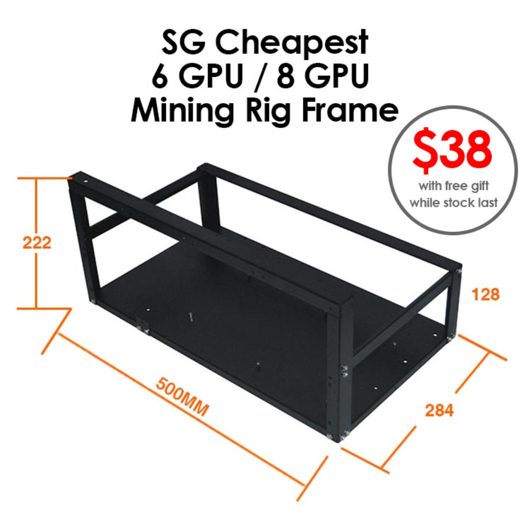 SG Cheapest 6 GPU / 8 GPU Mining Rig Frame, Electronics, Computer Parts & Accessories on Carousell