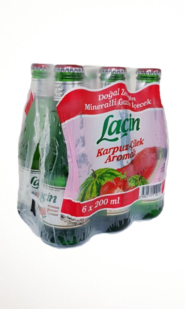 6 x 200ml Bottle Pack Turkish Sparkling Rich Mineral Water / Watermelon ...