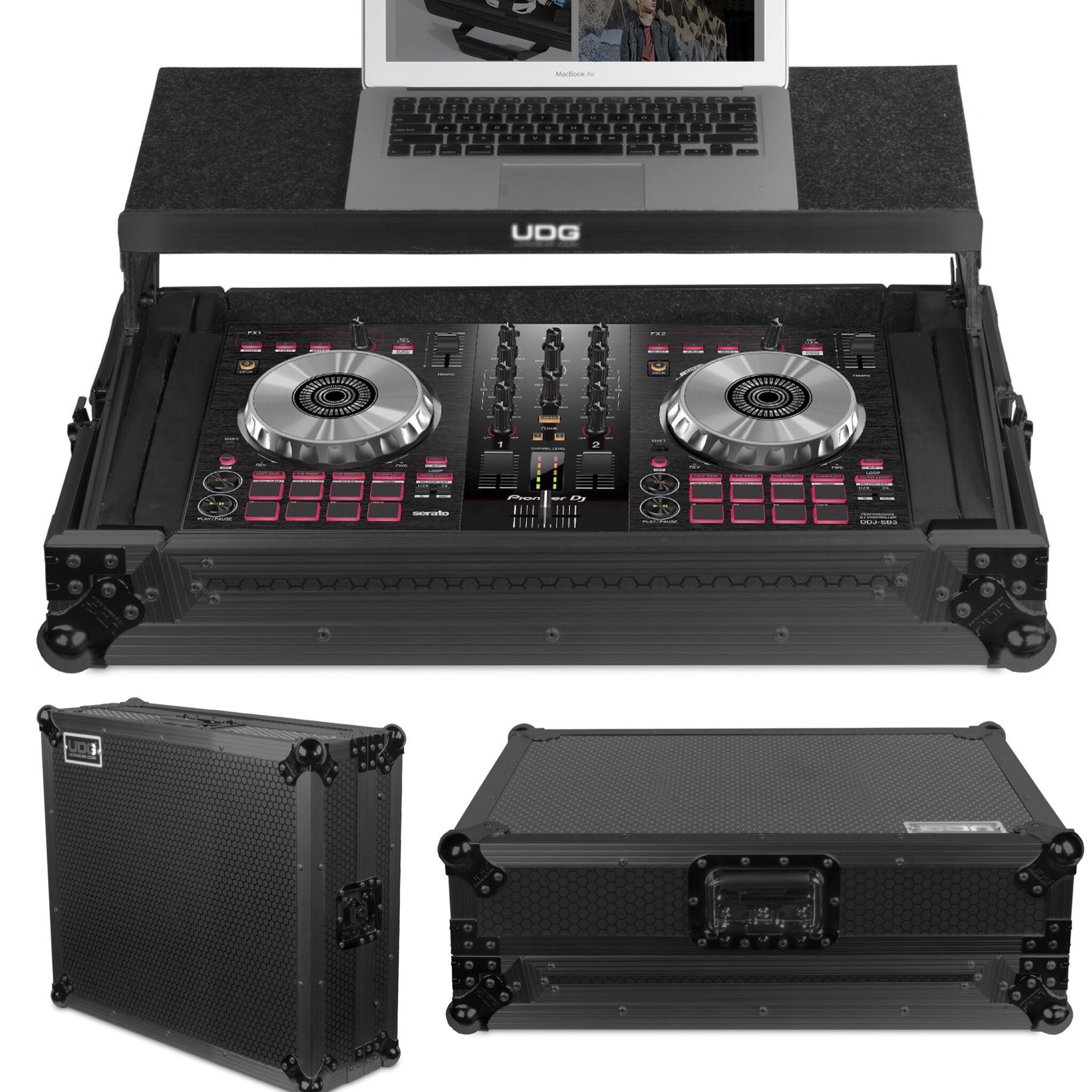 UDG Ultimate Flight Case Multi Format XL Black MK3 Plus (Laptop Shelf ...