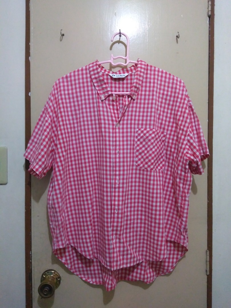 Vintage Checkered Top, Women's Fashion, Tops, Blouses on Carousell