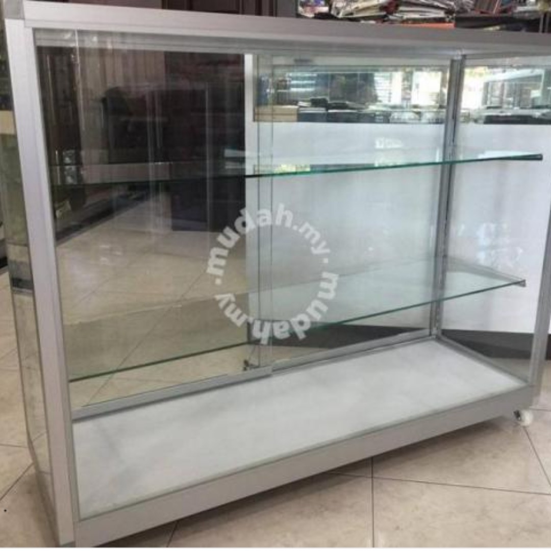 Aluminium Glass showcase Cabinet, Looking For on Carousell