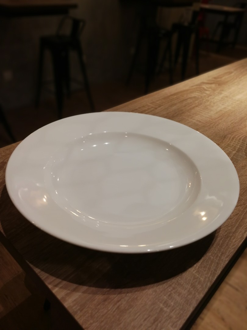 Chefs Choice 30cm white fine porcelain plates, Furniture & Home Living ...