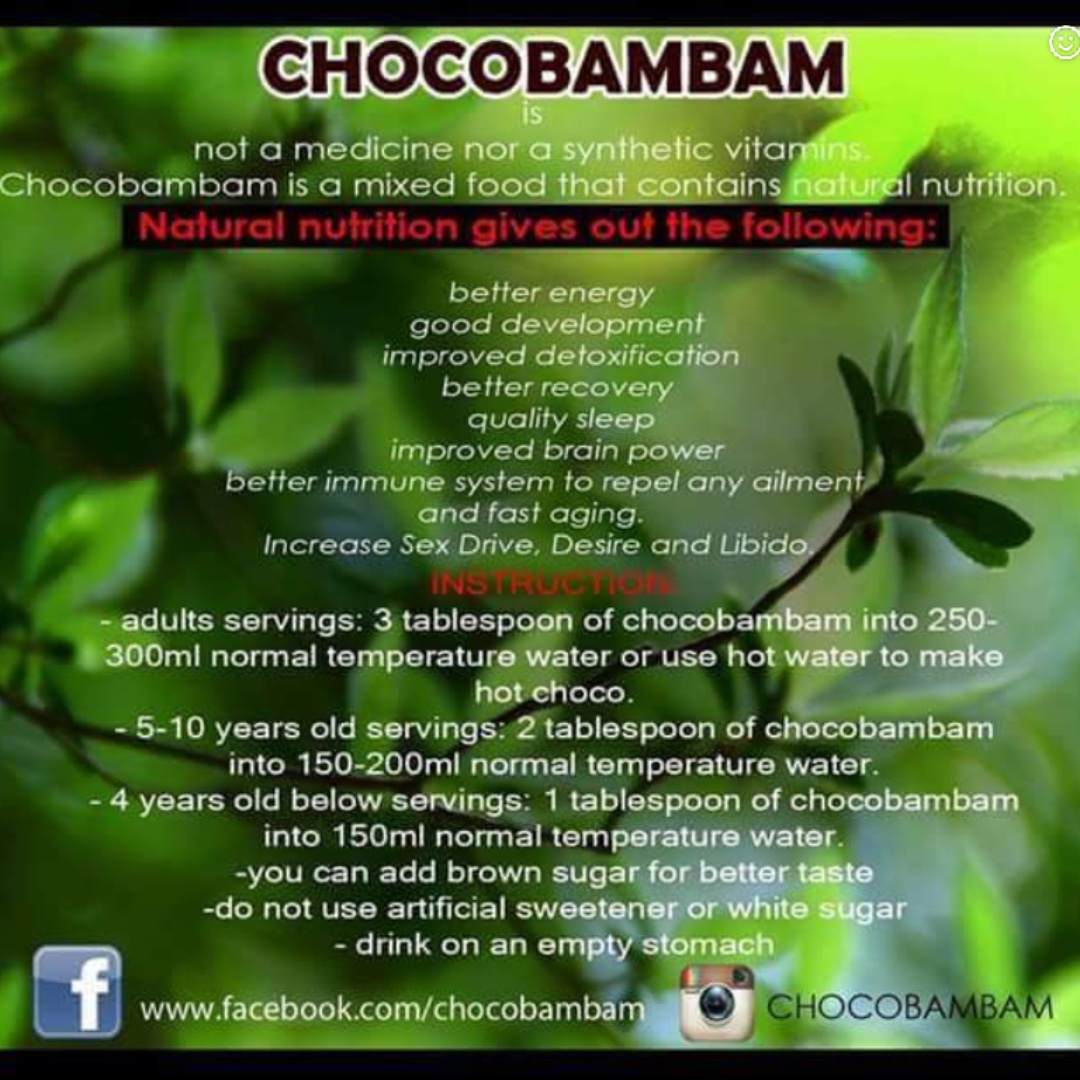 Chocolate Drink - chocobambam, Health & Nutrition, Health Supplements ...