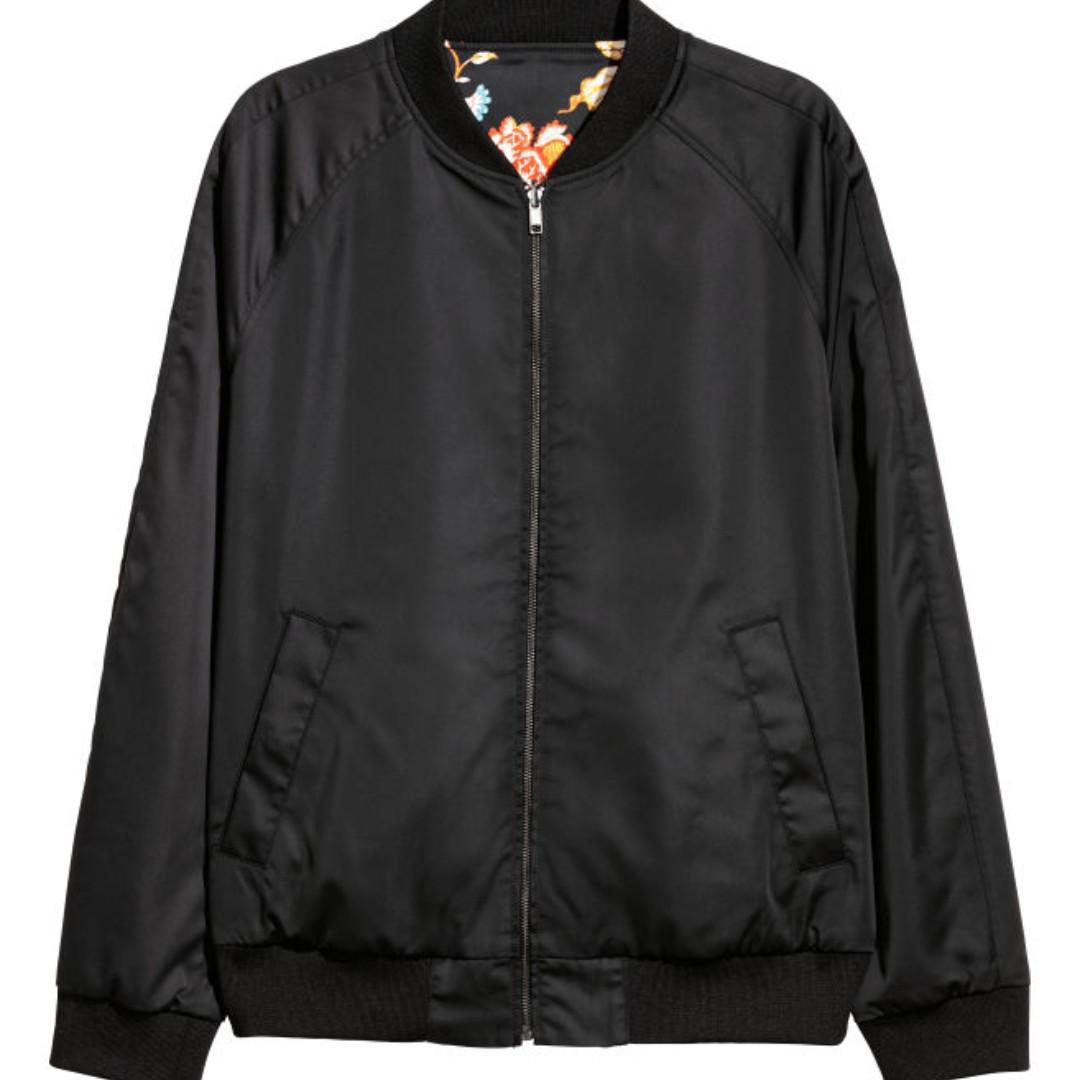 Hnm Reversible Bomber jacket(Floral), Men's Fashion, Coats, Jackets and ...