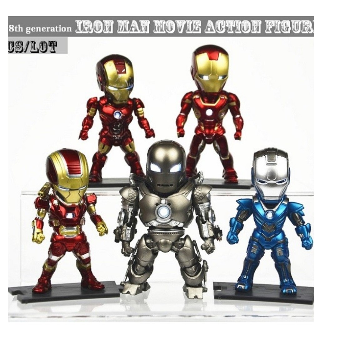 IRONMAN Mini Mark MK SET 01 Iron Man Action Figure Mini Figure LED ...