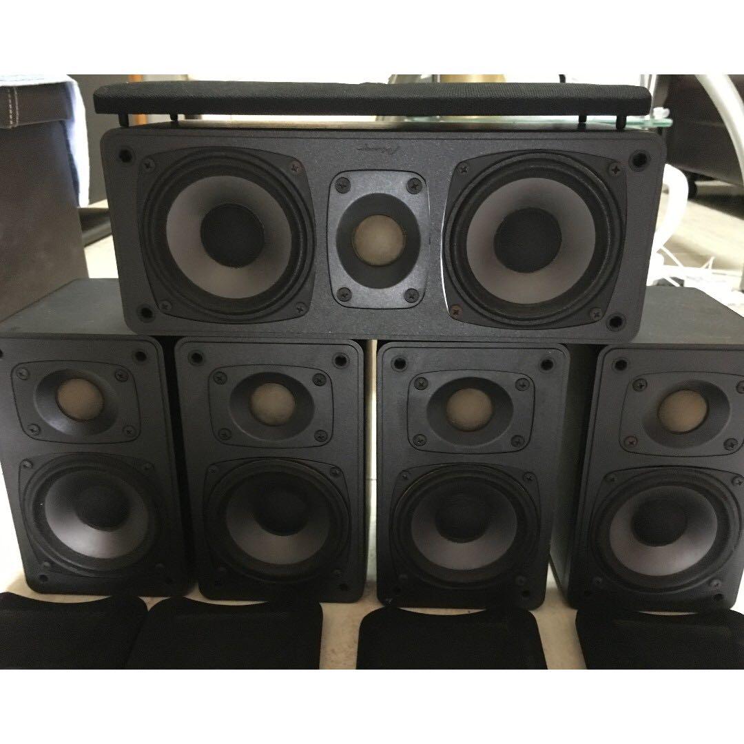 Mirage AVS-200 Small Bookshelf/Satellite Loudspeakers (A set of 5 Pieces) 8 Ohms, 100 watts ...