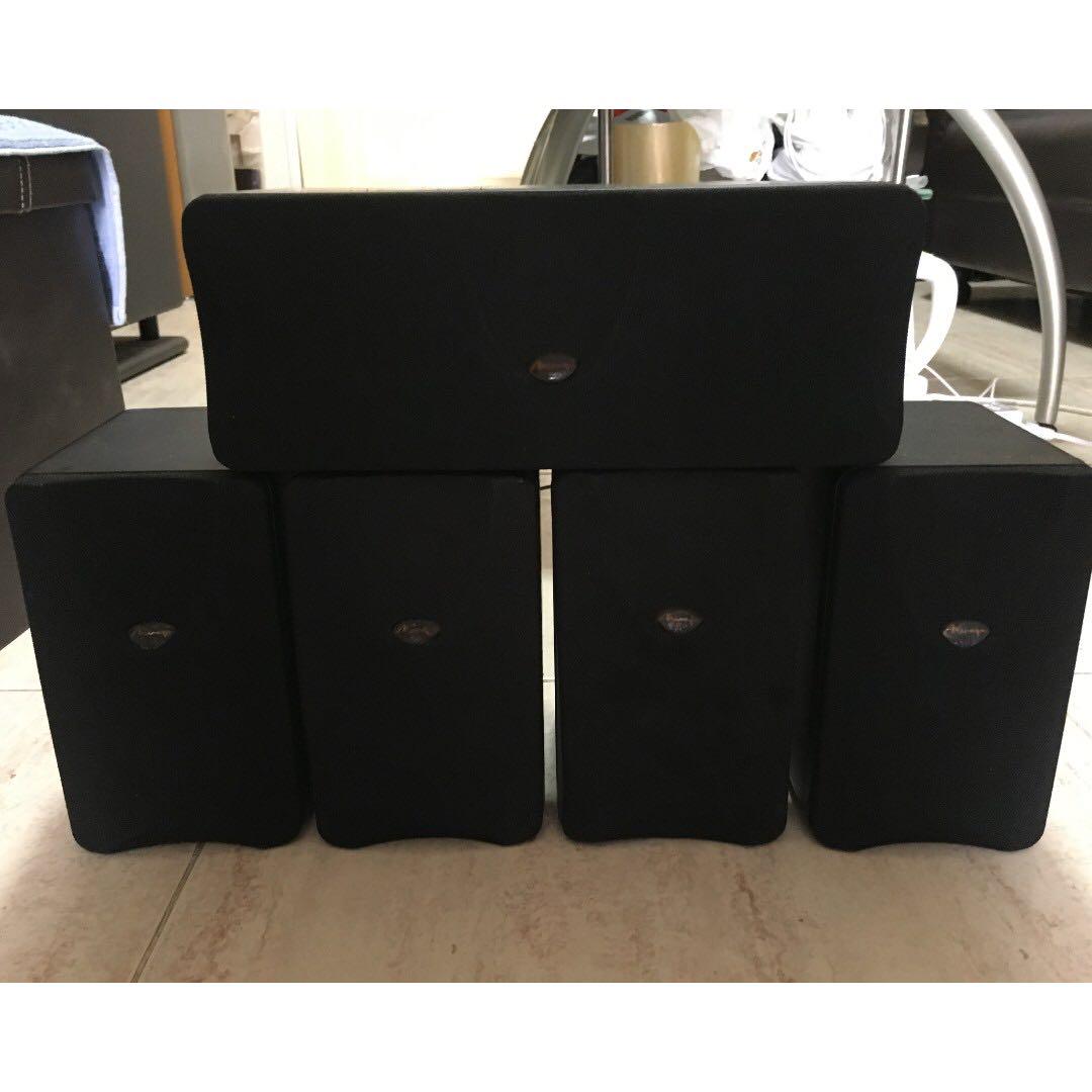Mirage AVS-200 Small Bookshelf/Satellite Loudspeakers (A set of 5 Pieces) 8 Ohms, 100 watts ...