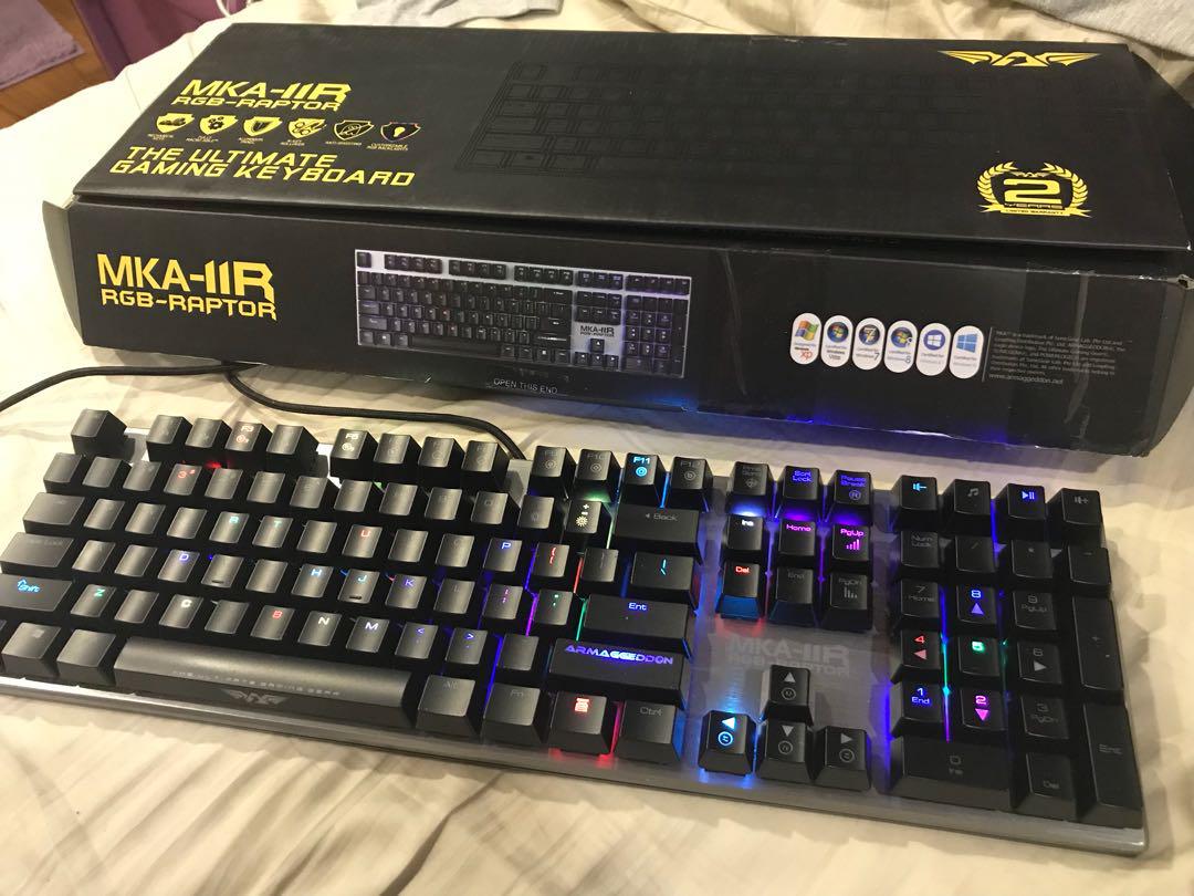 Armaggeddon Gaming Keyboard Mka 11r Rgb Raptor Computers And Tech Parts And Accessories Computer