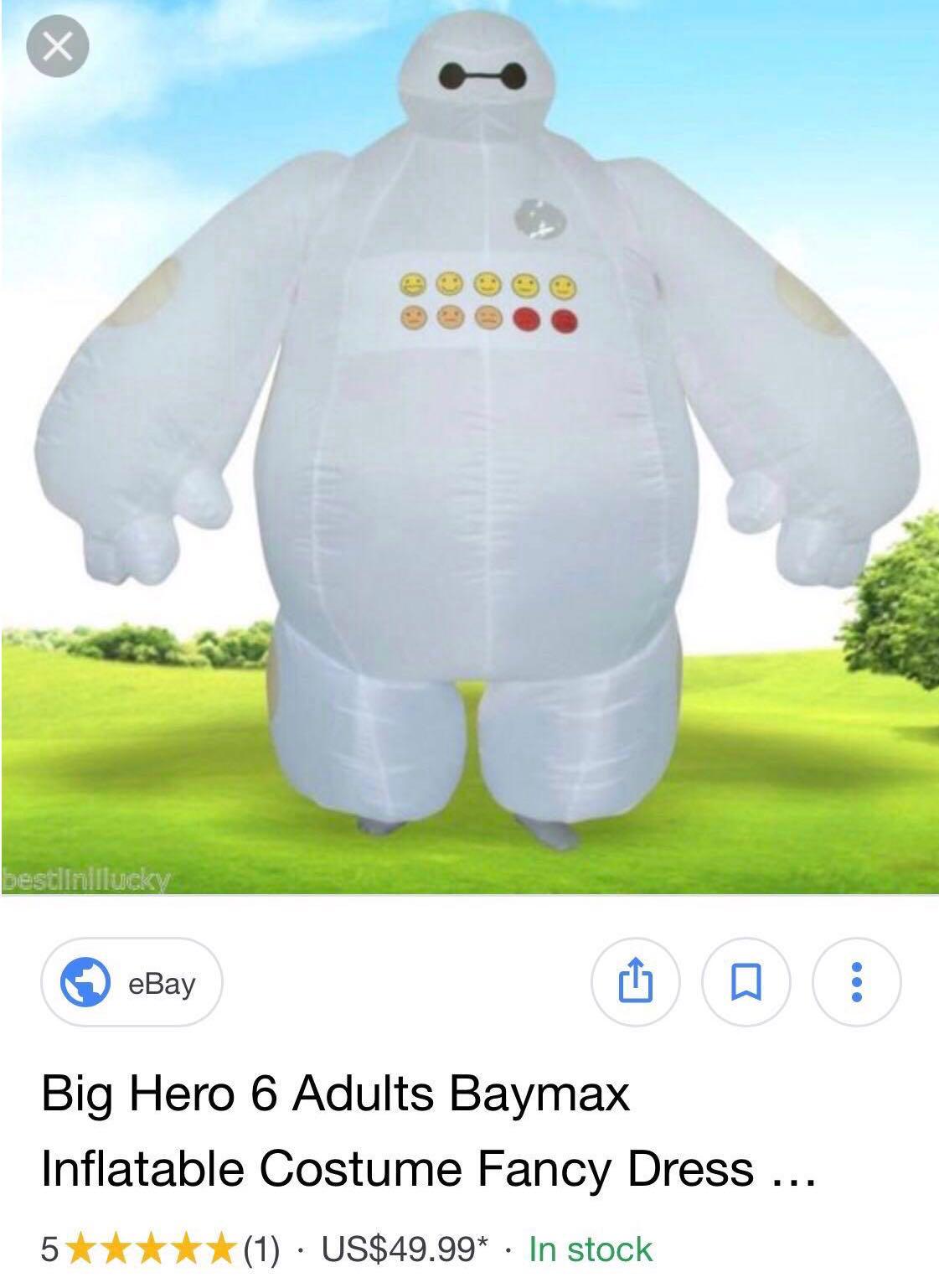 Baymax Inflatable Costume (Big Hero 6), Hobbies & Toys, Toys & Games on ...
