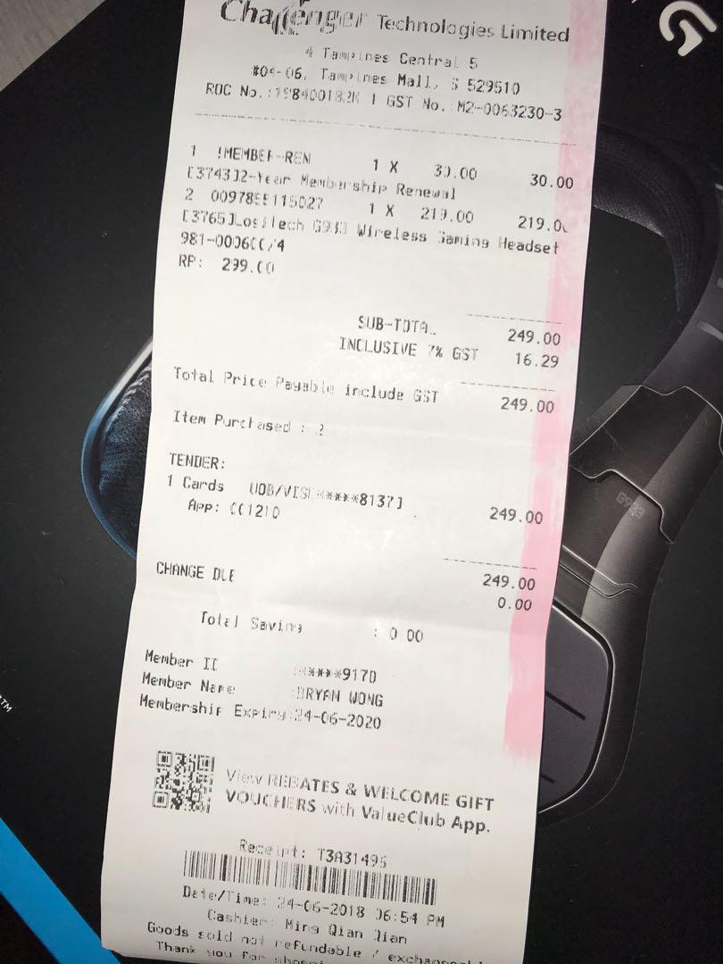 Logitech G933 Wireless Gaming Headset, Audio, Headphones & Headsets on ...