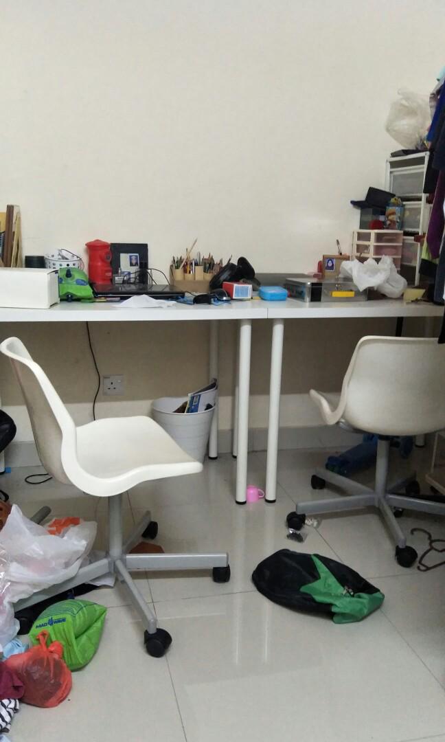 Meja ikea / ikea study table desk, Furniture & Home Living, Furniture ...