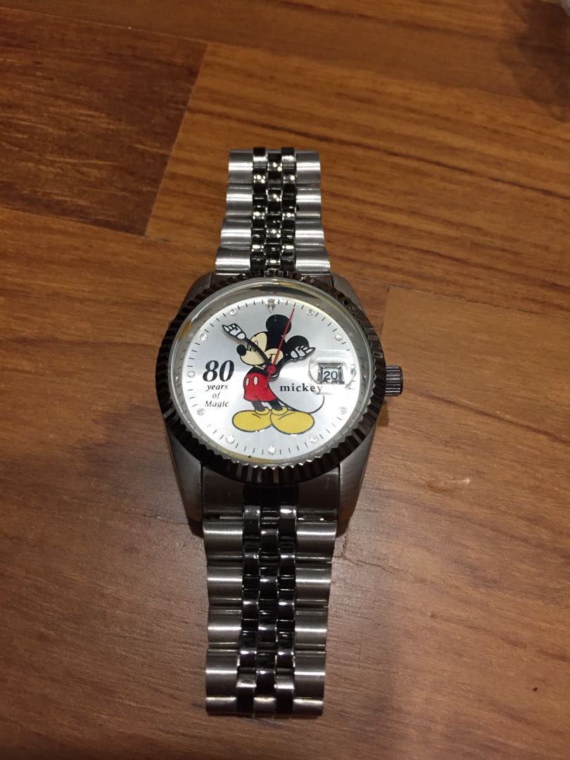 Official Disney Mickey Mouse 80 Years of Magic Metal Strap Watch ...