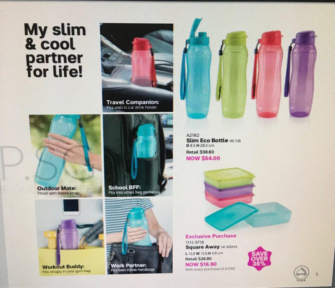 Tupperware Slim Eco Bottle, Babies & Kids, Nursing & Feeding ...