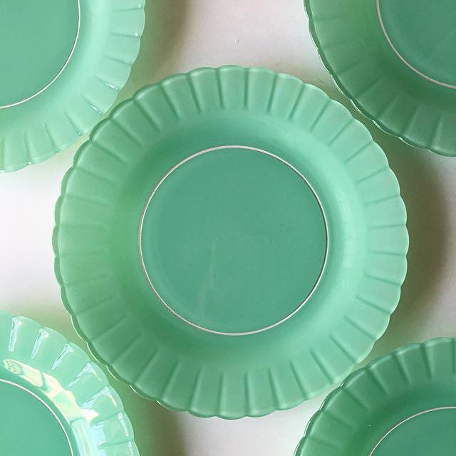 Vintage Duralex Green-Coloured Glass Plates, TV & Home Appliances ...