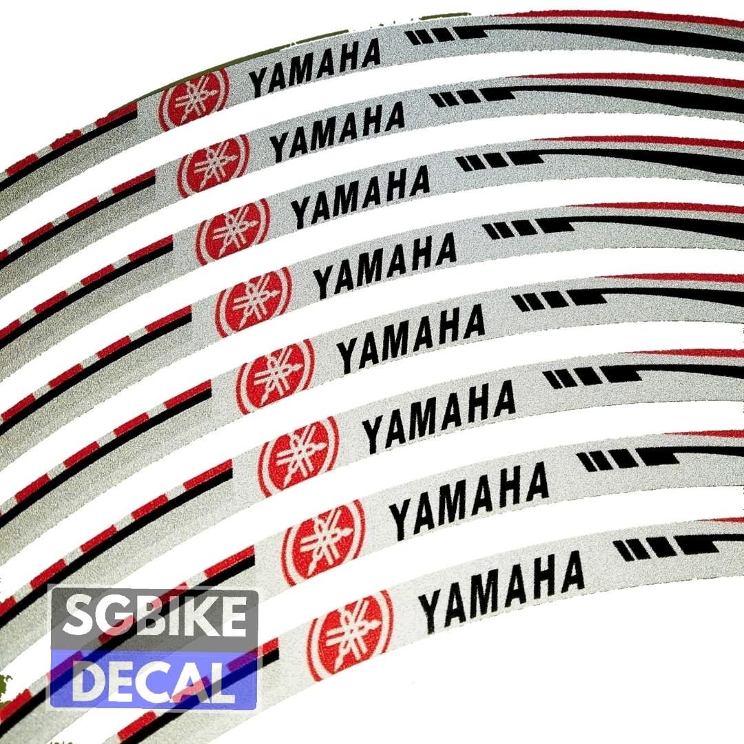 Yamaha Red Reflective Rim, Motorcycles, Motorcycle Accessories on Carousell