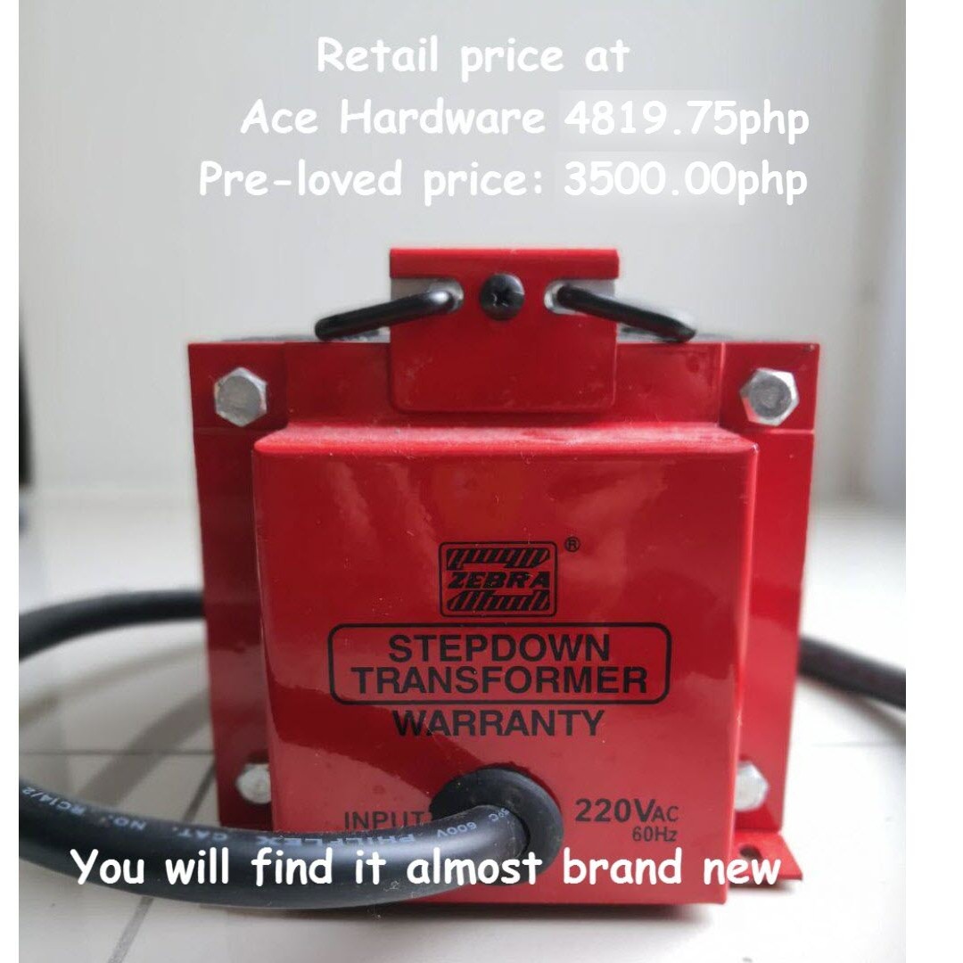 Zebra Stepdown Dual Voltage Transformer ZST-1500W, TV & Home Appliances ...