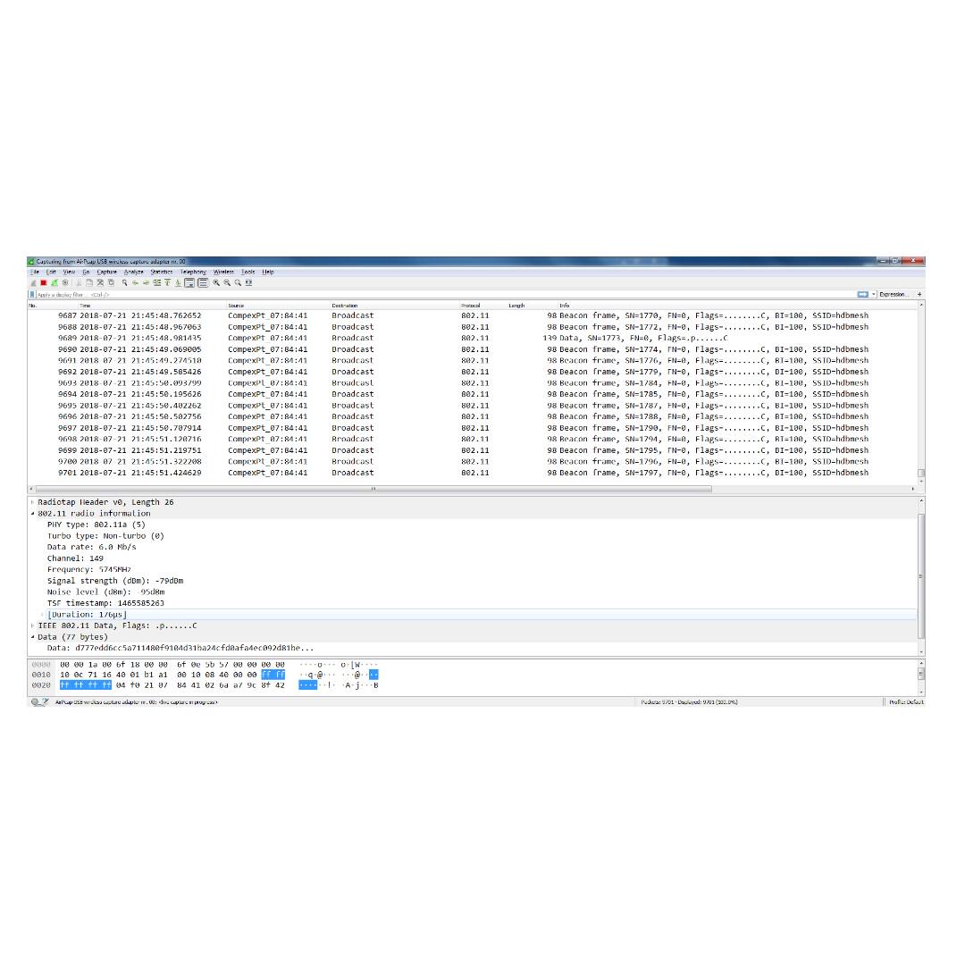 Airpcap Nx 802.11 Wireless a/b/g/n Packet Capture Tool, Computers ...