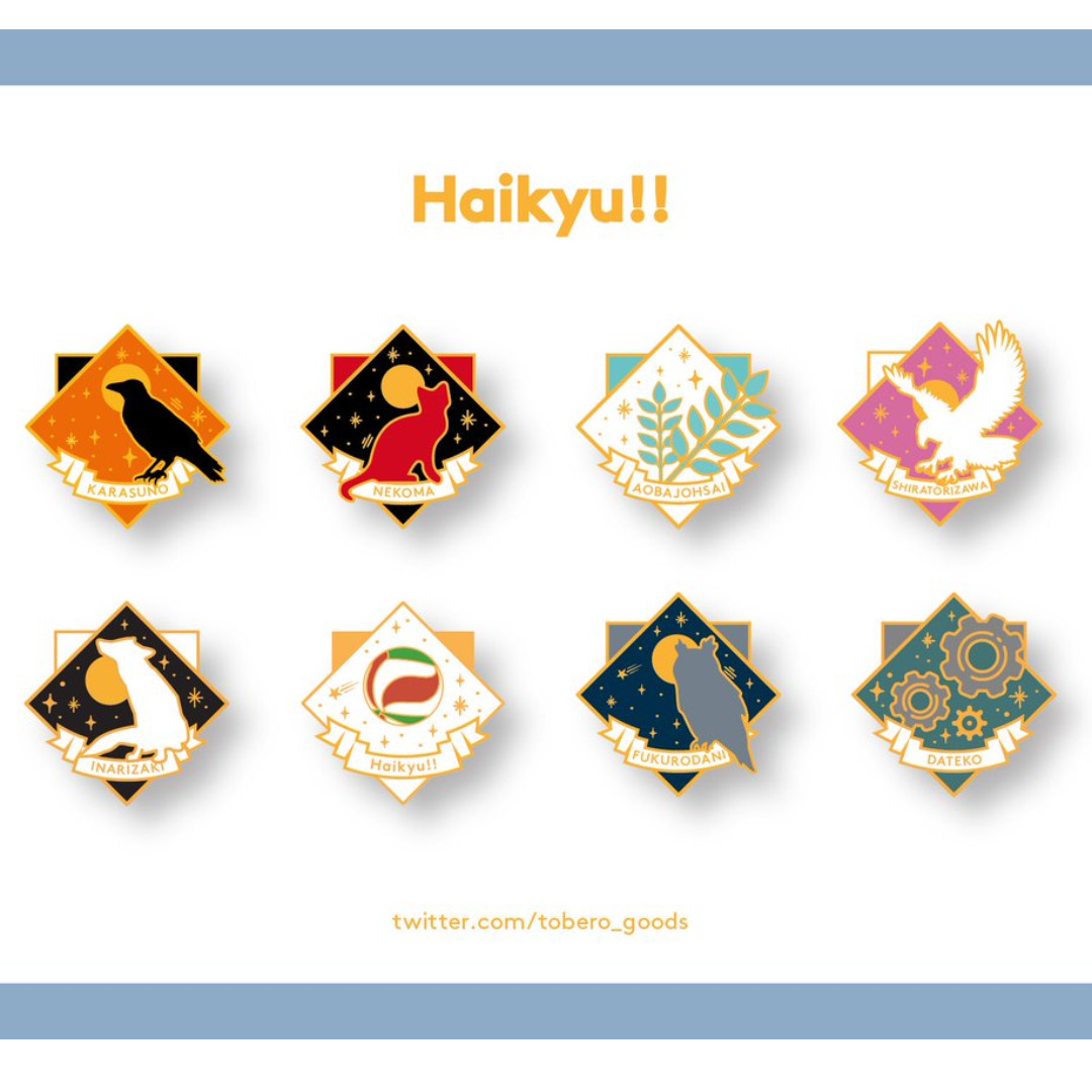 Haikyuu!! Team Enamel Pins, Bulletin Board, Preorders on Carousell