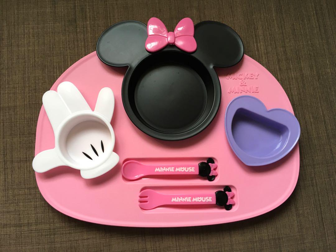 Minnie Mouse Feeding Set with Tray, Babies & Kids, Nursing & Feeding ...