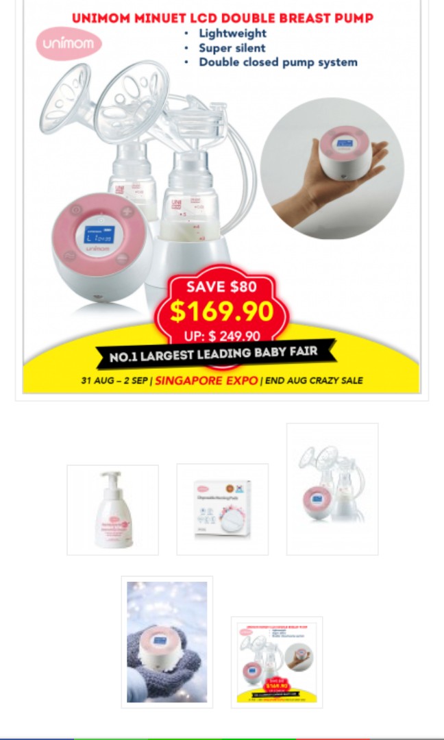 Unimom Minuet LCD Double Breastpump, Babies & Kids, Nursing & Feeding ...