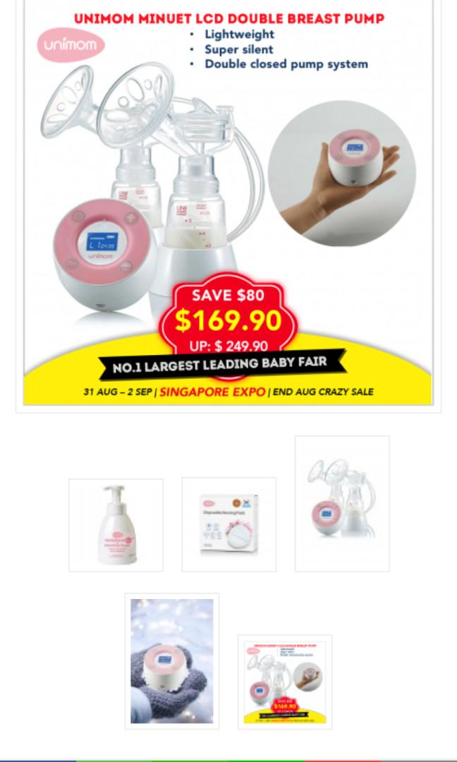 Unimom Minuet LCD Double Breastpump, Babies & Kids, Nursing & Feeding ...