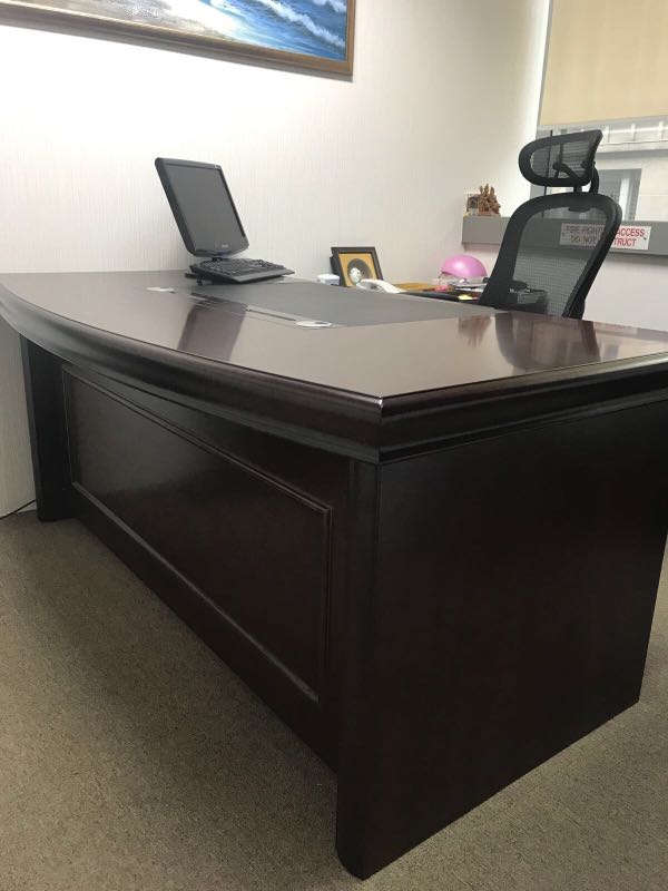 Premium Wood Office Table with Side Table, Furniture & Home Living ...
