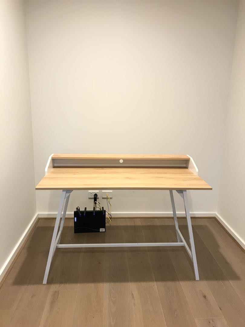 Scandi Tiered Desk, Home & Furniture, Furniture on Carousell
