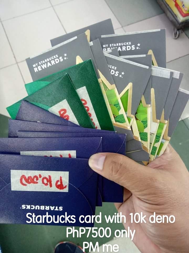 Starbucks card 10k deno, Tickets & Vouchers, Store Credits on Carousell