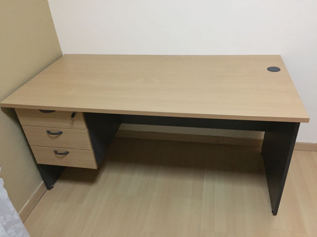 Study table with left side drawers, Furniture & Home Living, Furniture ...