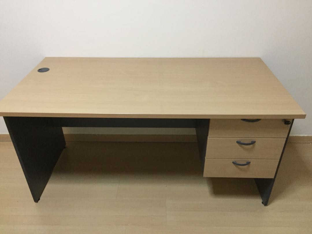 Study table with right side drawers, Furniture & Home Living, Furniture ...