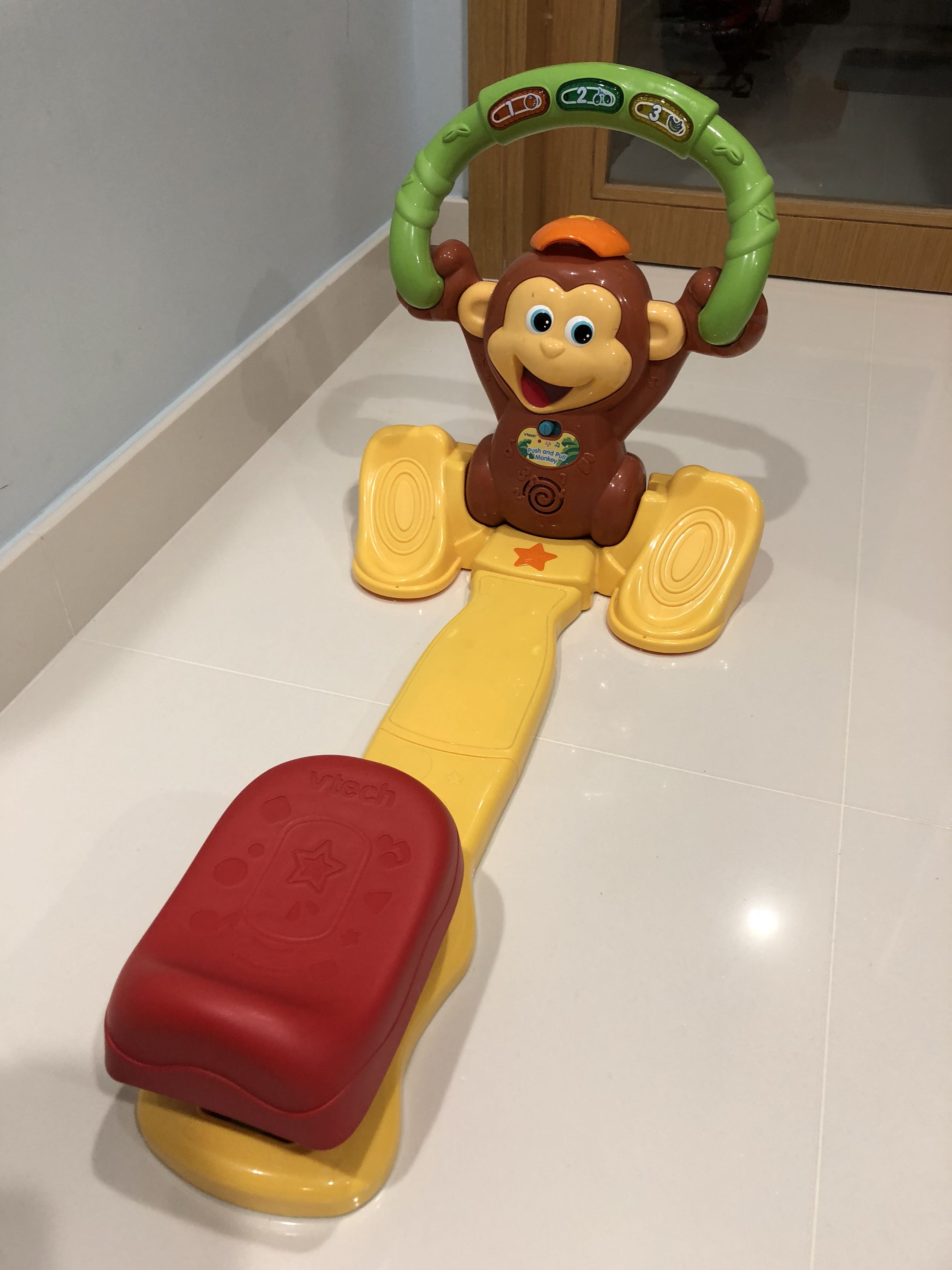 Vtech Push and Pull Monkey, Babies & Kids, Infant Playtime on Carousell