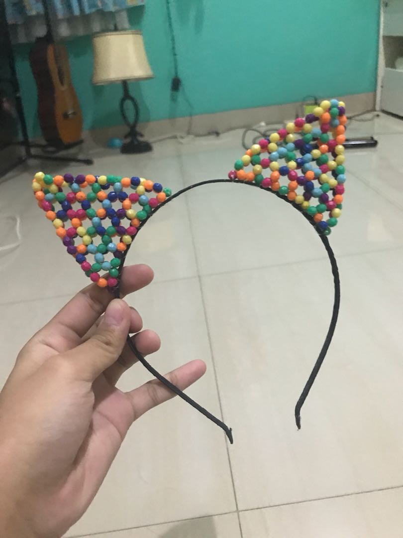 Bando kucing / cat ears forever 21, Fesyen Wanita, Aksesoris di Carousell